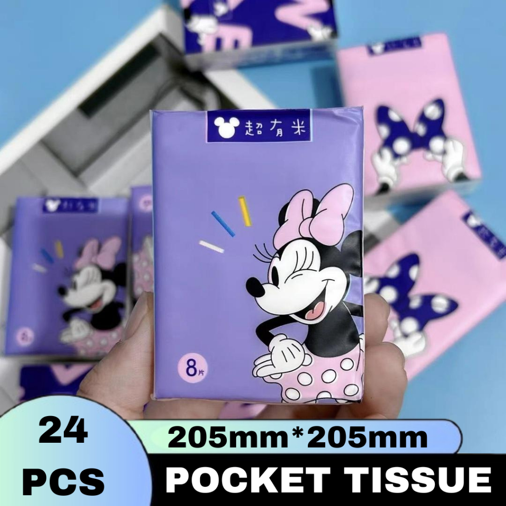 9Pack Minnie Pocket Tissue Series Tissue Ready Stock Facial Soft (6 ...