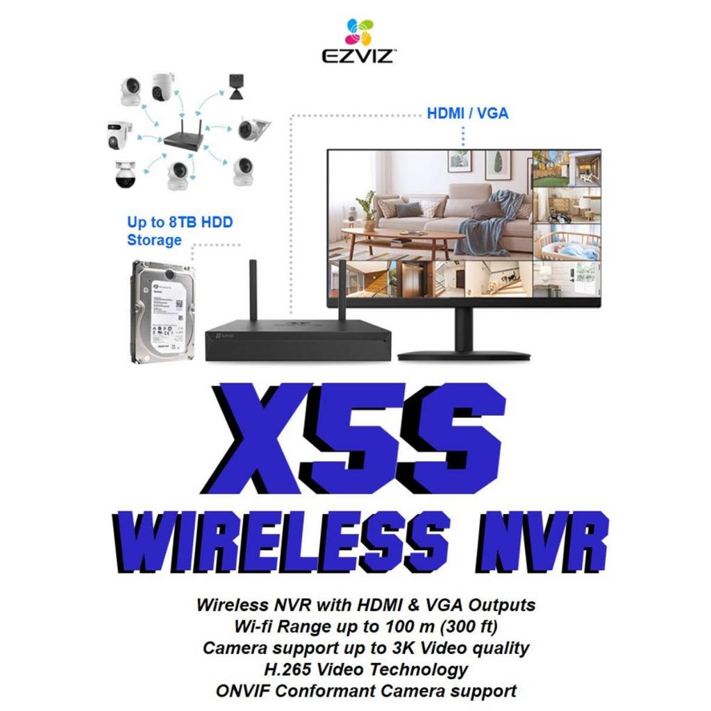 EZVIZ WIRELESS NVR X5S (2 YEARS WARRANTY) | Shopee Malaysia