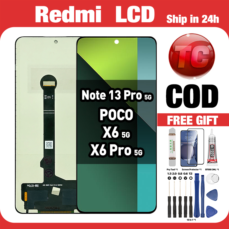 LCD Redmi Note 13 Pro 5G/ poco X6 5G/ X6 Pro 5G Compatible For Original Glass Touch Screen ...