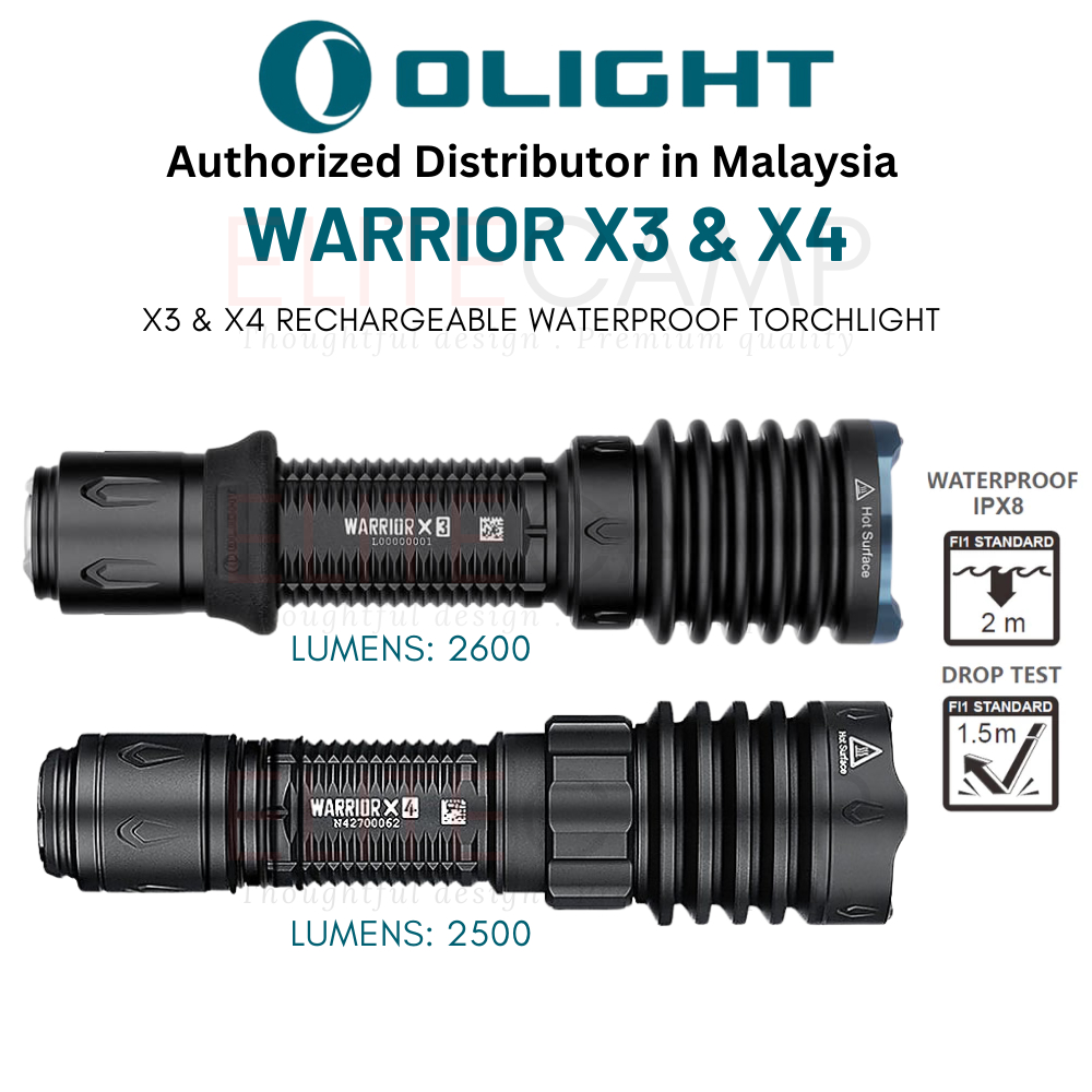Olight Warrior X3 & X4 Rechargeable Tactical Flashlight Waterproof ...