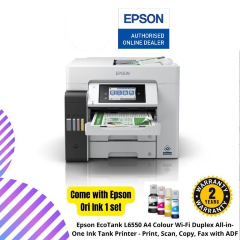 Epson EcoTank L6550 A4 Colour Wi-Fi Duplex All-in-One Ink Tank Printer - Print, Scan, Copy, Fax ...