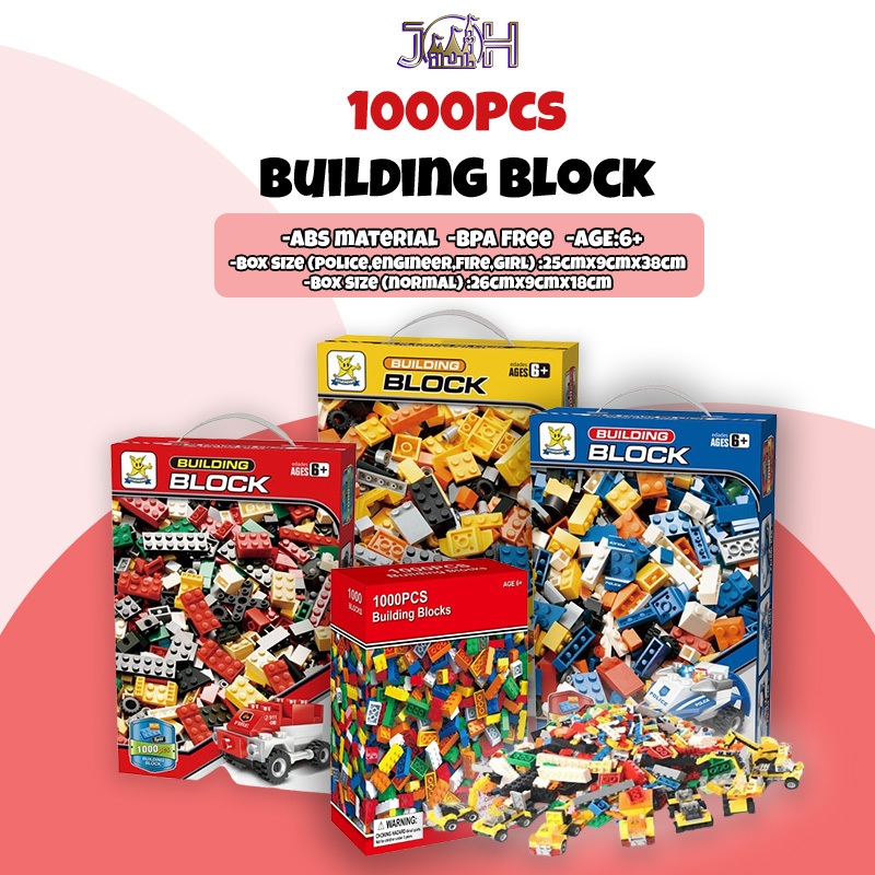 1000 PCS READY STOCK Mix Building Blocks Compatible Bricks Block Kids ...
