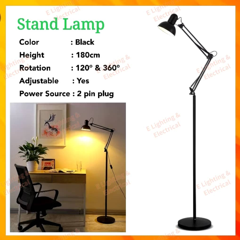 Modern Stand Floor Lamps Study Office Living Room Bedroom Lighting ...