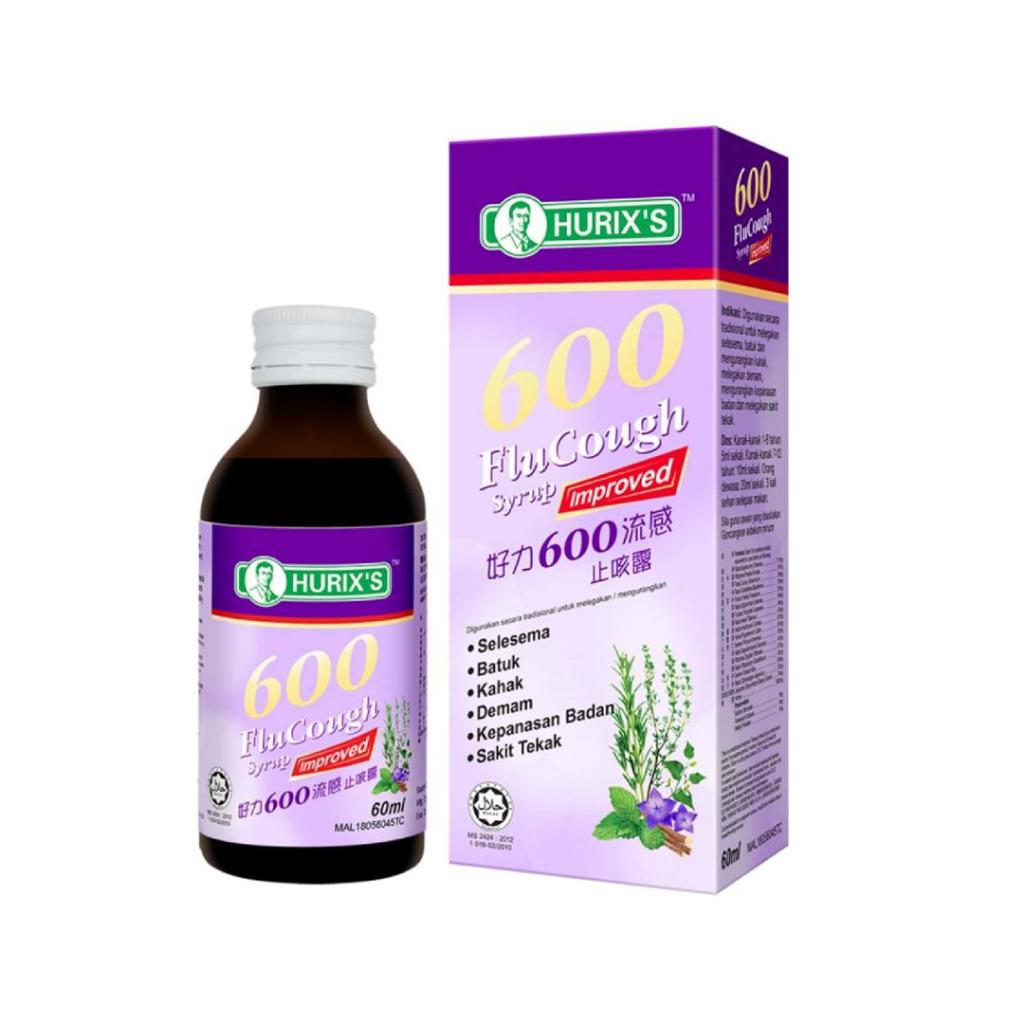 HURIX'S 600 FLU COUGH SYRUP IMPROVED 60ML | Shopee Malaysia