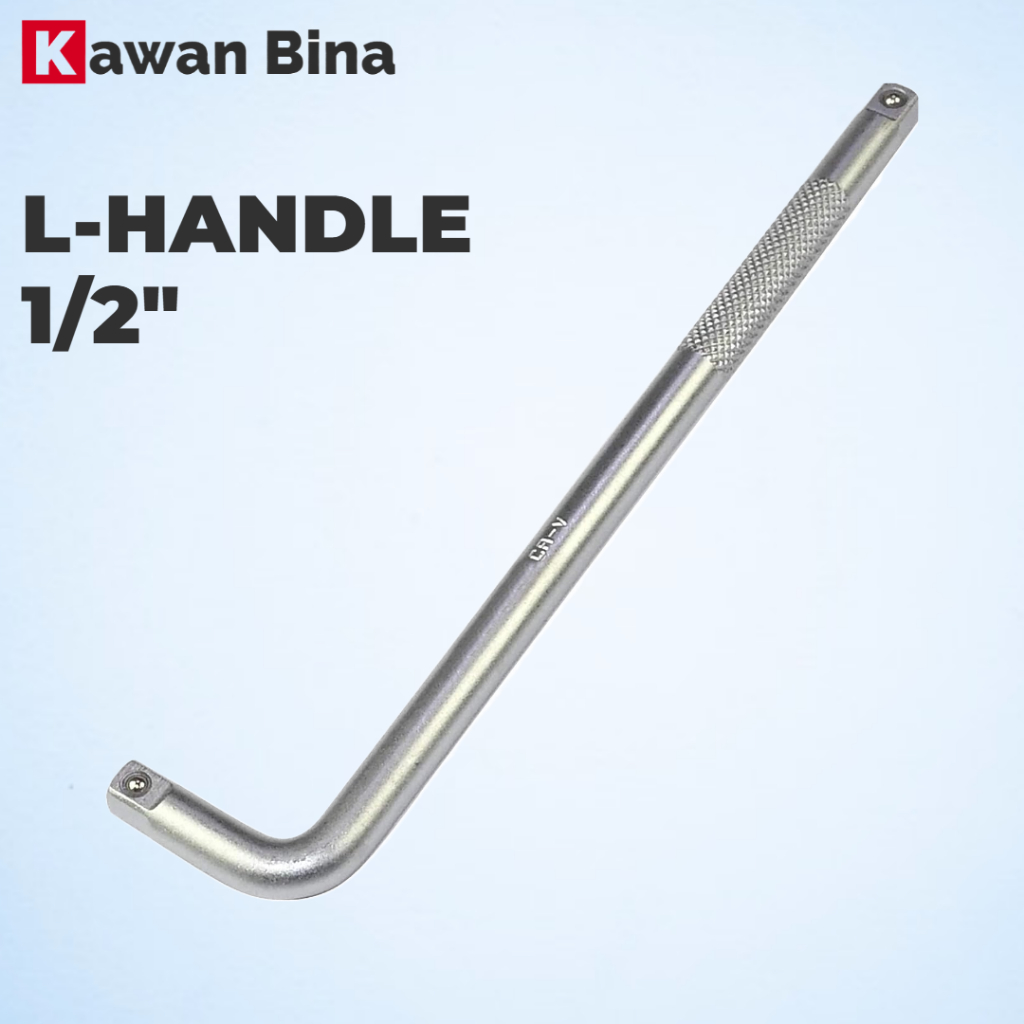 L-Handle 1/2" Drive Chrome Sepana Bar Sambungan Bentuk L L-Handle 1/2 ...