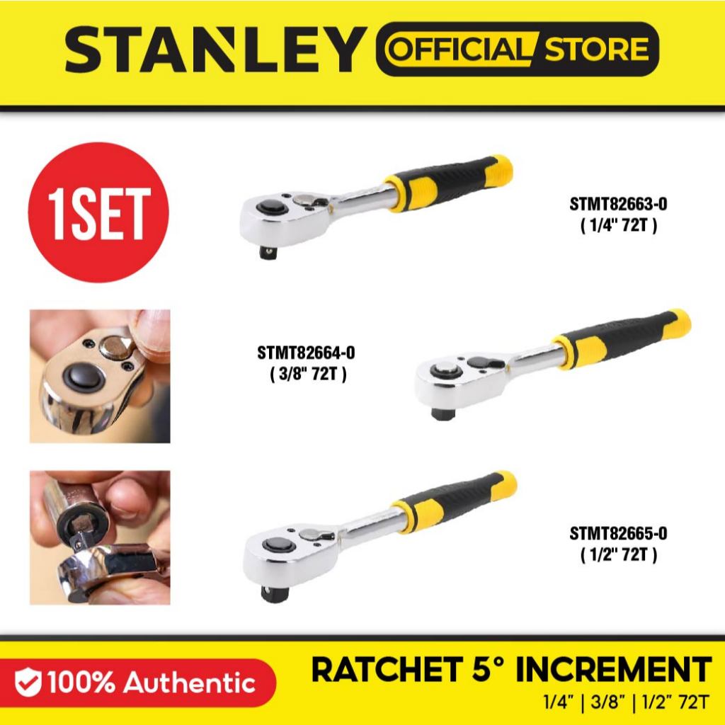 Stanley STMT82663-0 STMT82664-0 STMT82665-0 Original 72T Ratchet 1/4 in ...