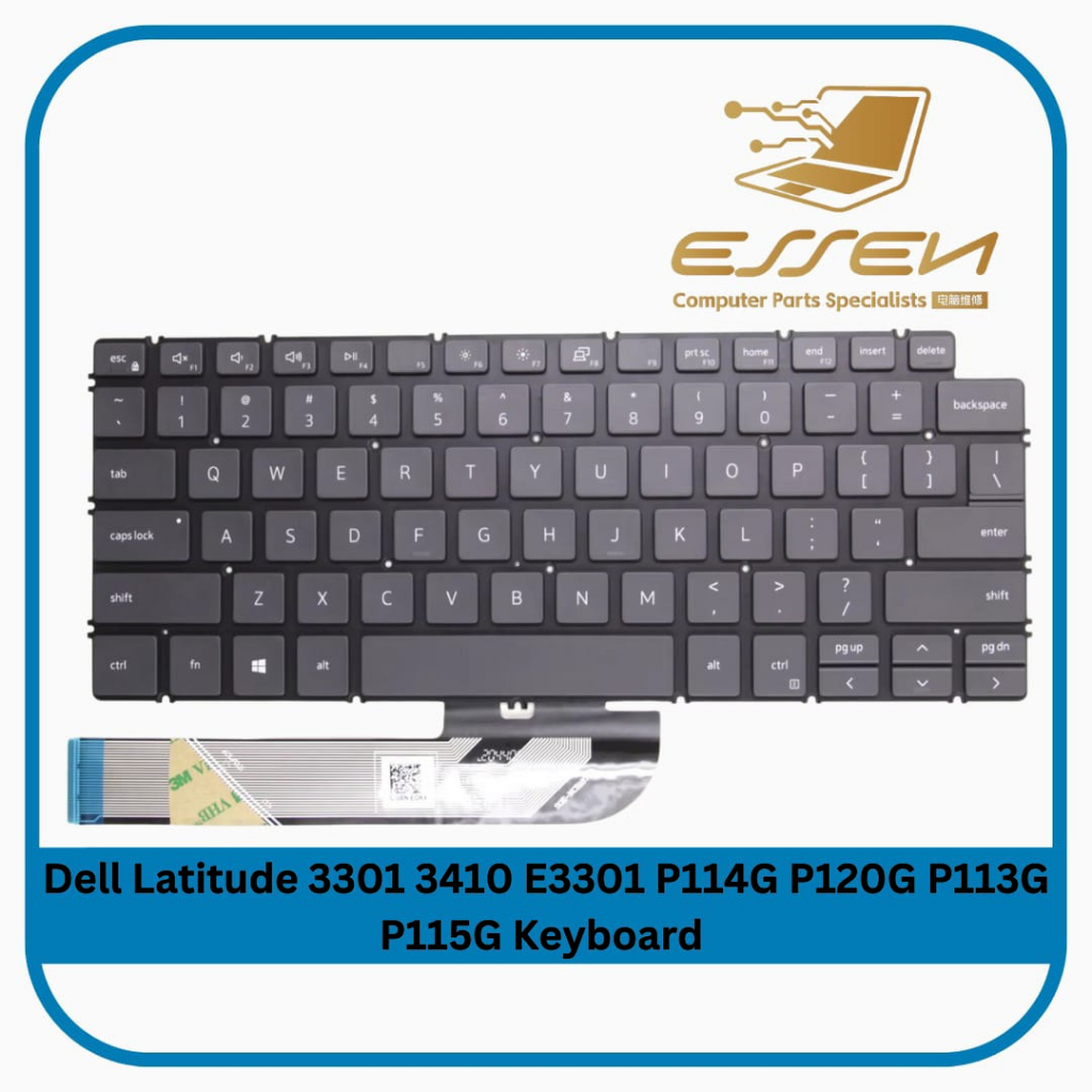 Replacement Keyboard For Dell Latitude 3301 3410 E3301 P114G P120G ...