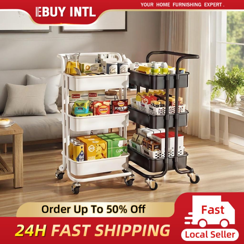 🎁Free Shipping🎁EBUYINT Trolley Rack Storage 3/4Tier Trolley Kitchen ...