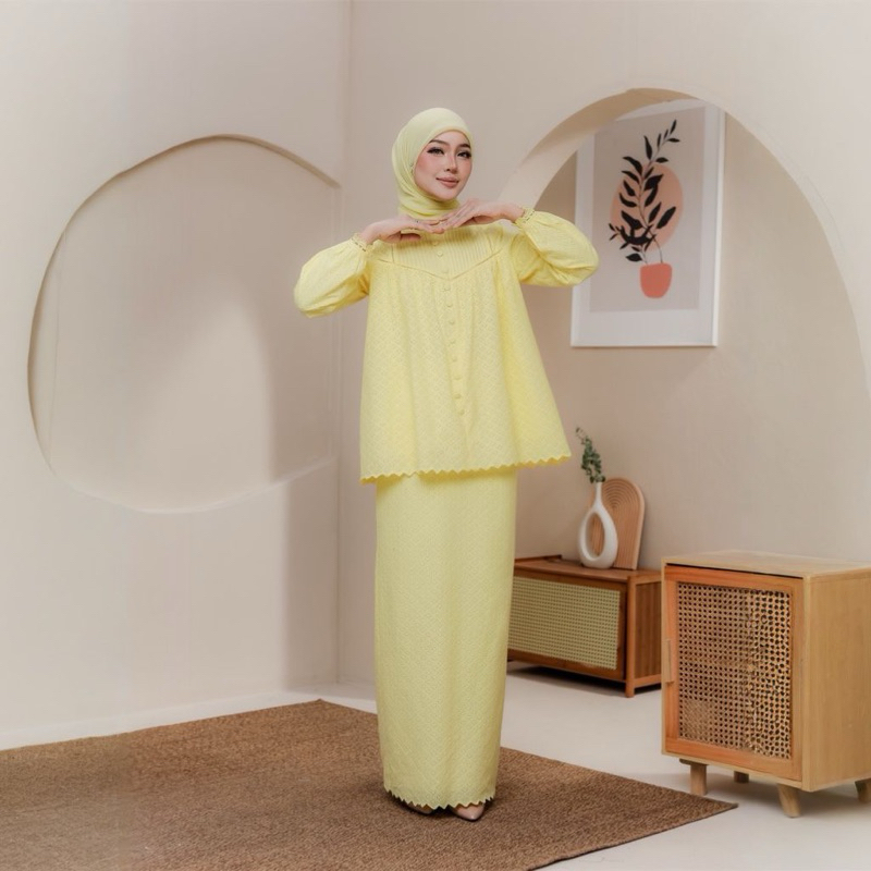 ORNELLA KURUNG KEDAH MODEN EYELET PRE RAYA 2025 | Shopee Malaysia
