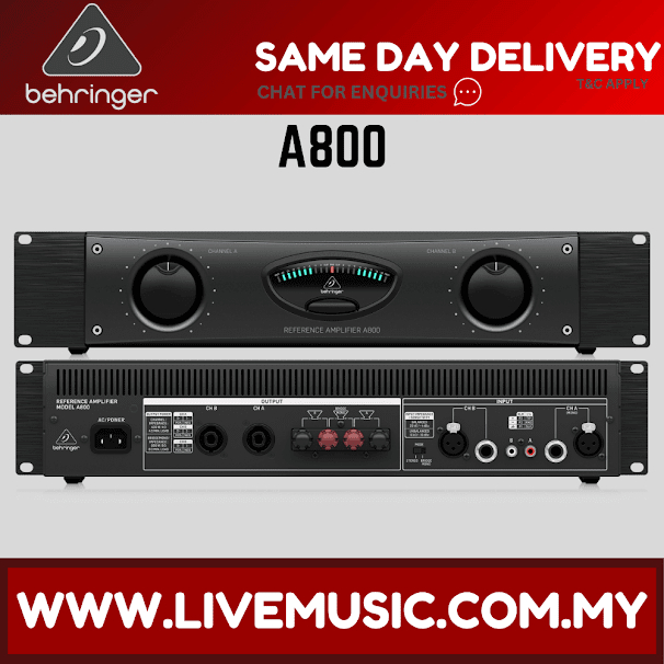Behringer A800 800W 2-channel Power Amplifier ( A-800 A 800 ) | Shopee ...