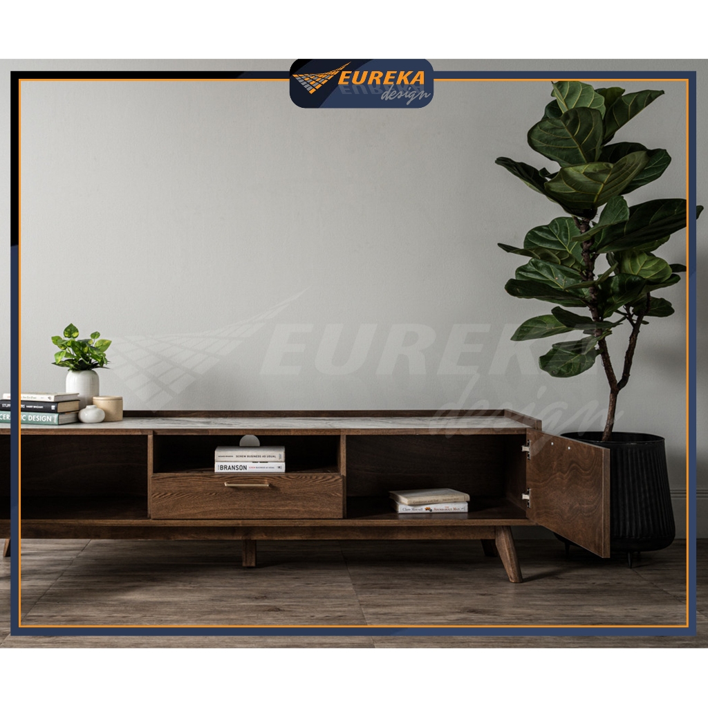 6ft TV Cabinet Console Hall Drawer Modern Wood / Almari Kabinet BREDA ...