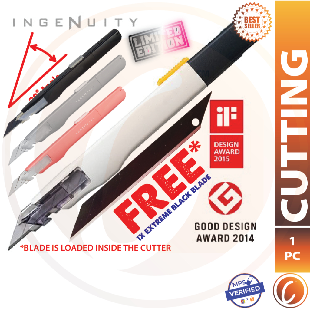SDI 0443C Ingenuity Precision Cutter Utility Knife Blade 9 mm 30° Very Sharp - 1 PC | Shopee ...