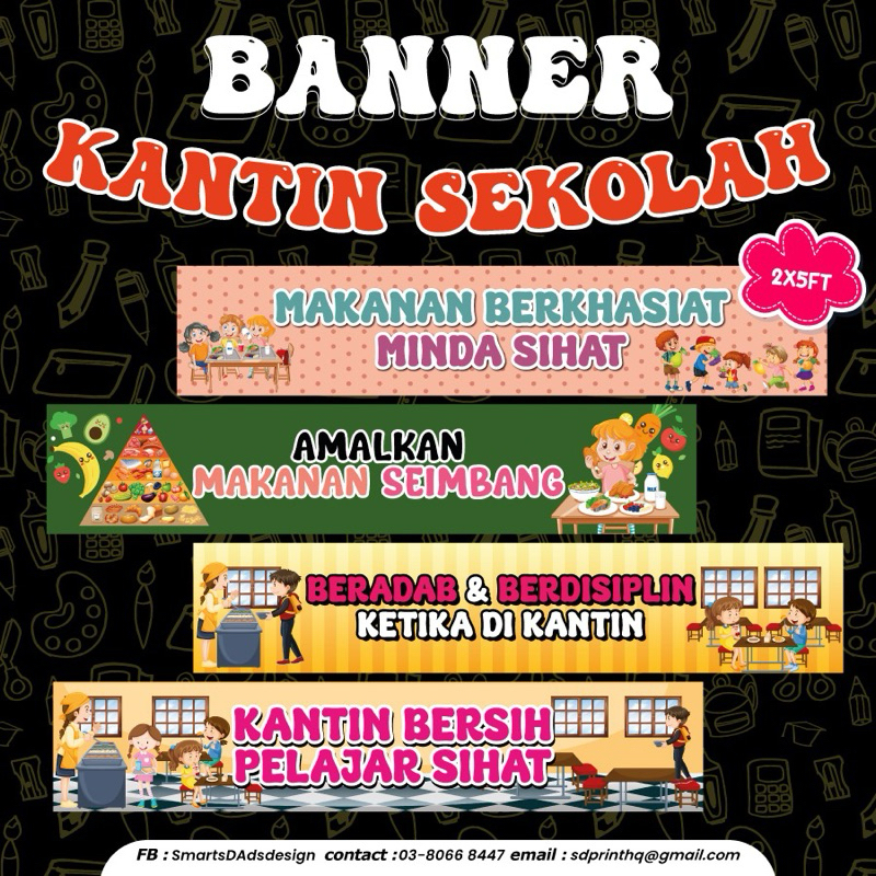 BANNER HIASAN / ADAB KANTIN SEKOLAH | Shopee Malaysia