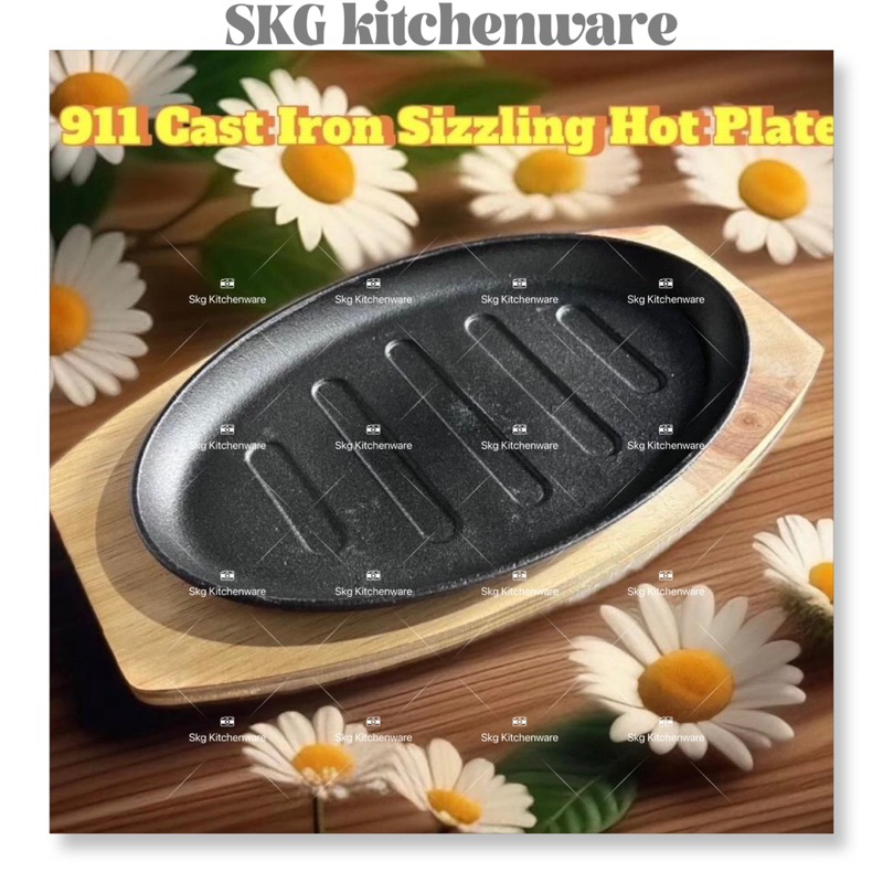 911 Sizzling Cast Iron Hot Plate / Sizzling Plate / Sizzling Mee Plate ...