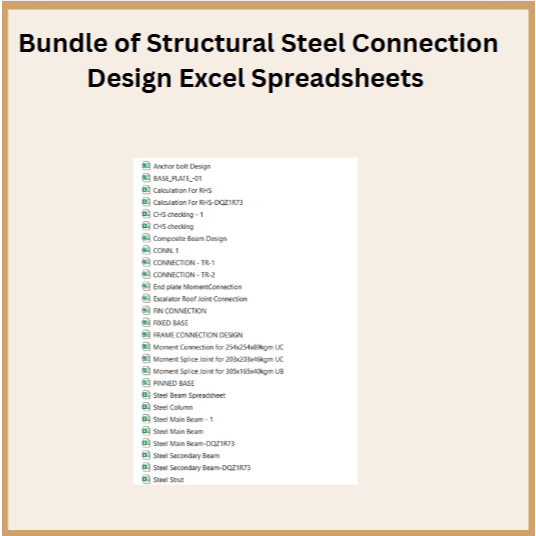Bundle of Structural Steel Connection Design Excel Spreadsheets | Shopee Malaysia