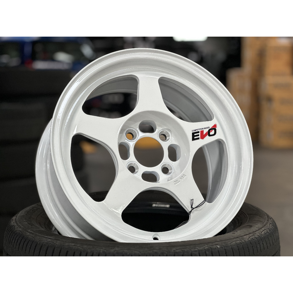 NEW 15X7J NK Performance Evo Regamaster Rim (set of 4) White 4X100 for City Jazz Vios Yaris Myvi ...