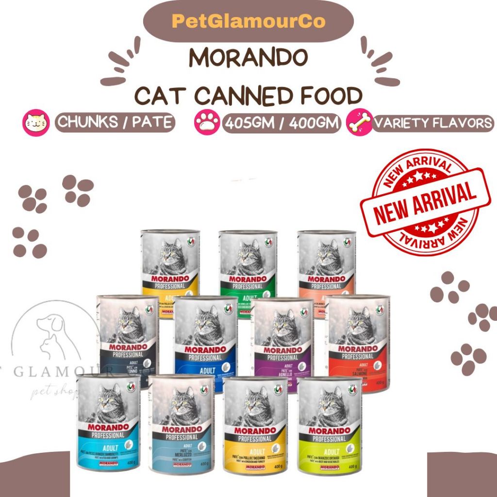 Morando Professional Pate & Chunk Cat Canned Food 400g/405g Premium Wet ...