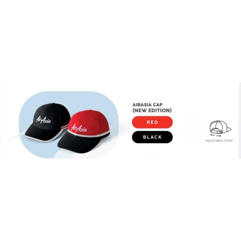 AA AW Stripes AirAsia Cap Red / Black (One Size) | Shopee Malaysia