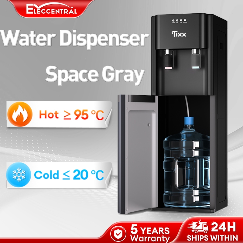 【Tixx】5 Years Warranty🔥Water Dispenser Cold And Hot 2 In 1 Space Gray 20L/5 Gallon penyebar air ...