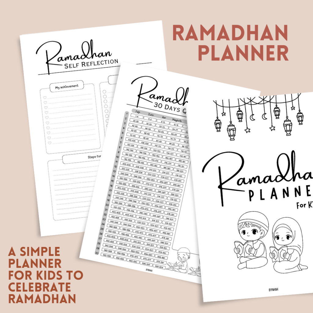 Printable Ramadhan Ramadan Planner for kids 2025 English & Malay ...