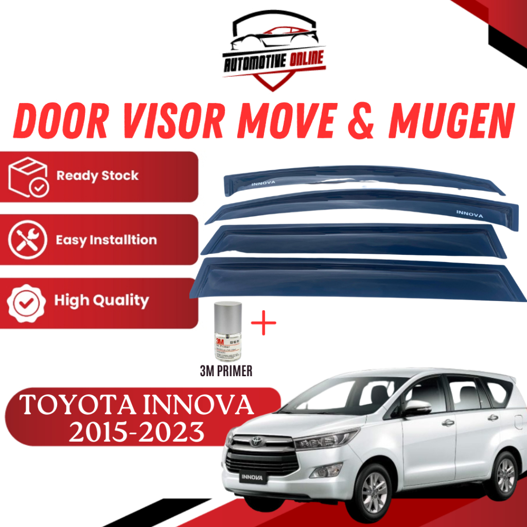 Toyota Innova 2016-2023 (4pcs/set) Door Visor Mugen Style Air Press ...