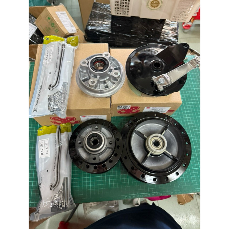 SYS Hub/Gantang Black Yamaha RXZ Front Hub (Disc) Rear Hub Hub Panel ...