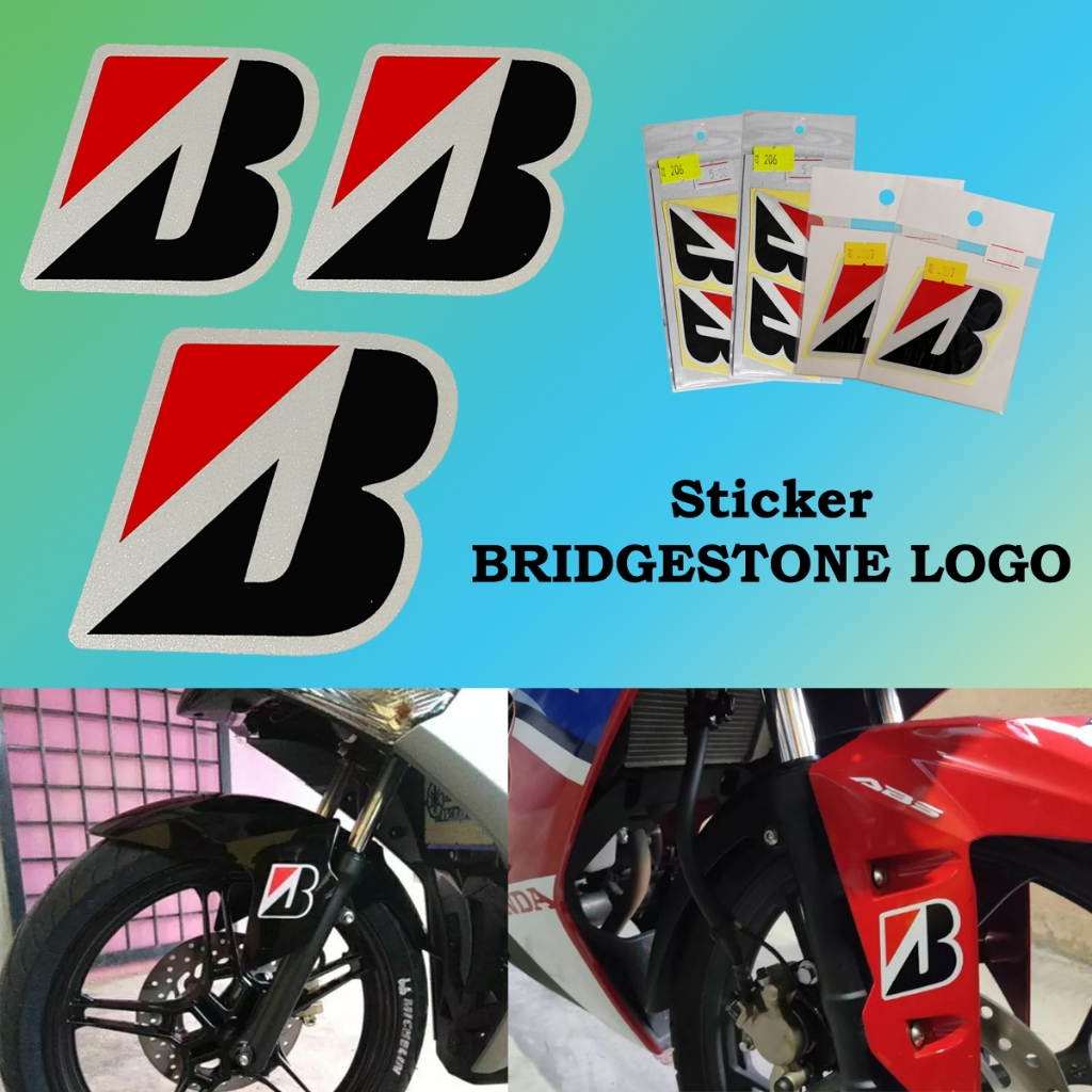 Sticker Logo BRIDGESTONE Single Double Reflective Pantul Cahaya ...
