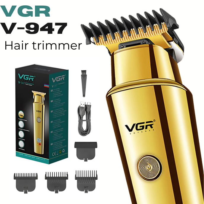 VGR V-947 Professional Electric Hair Trimmer, Zero Adjustable with hair clipper kit pro Japan ...