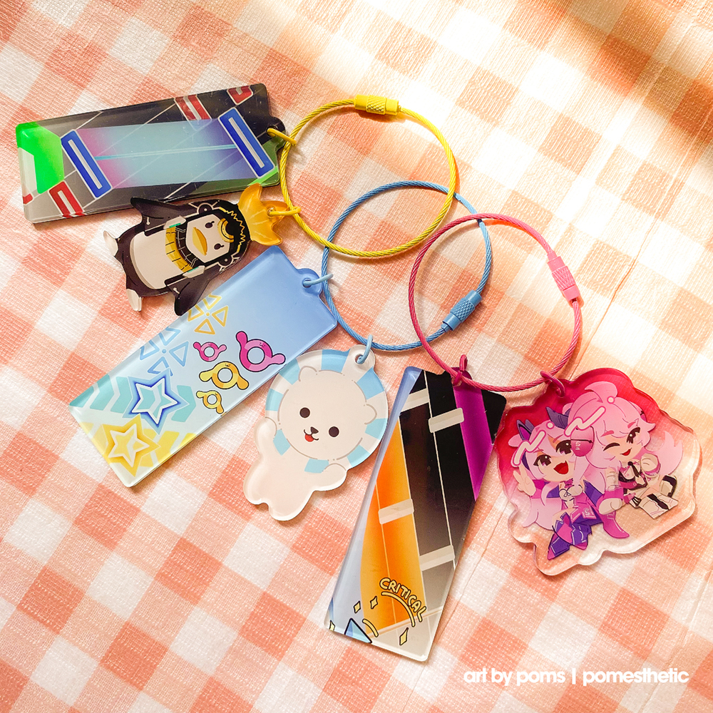 Otoge / Arcade Rhythm Game Borderless Keychain/Charm with in-game ...
