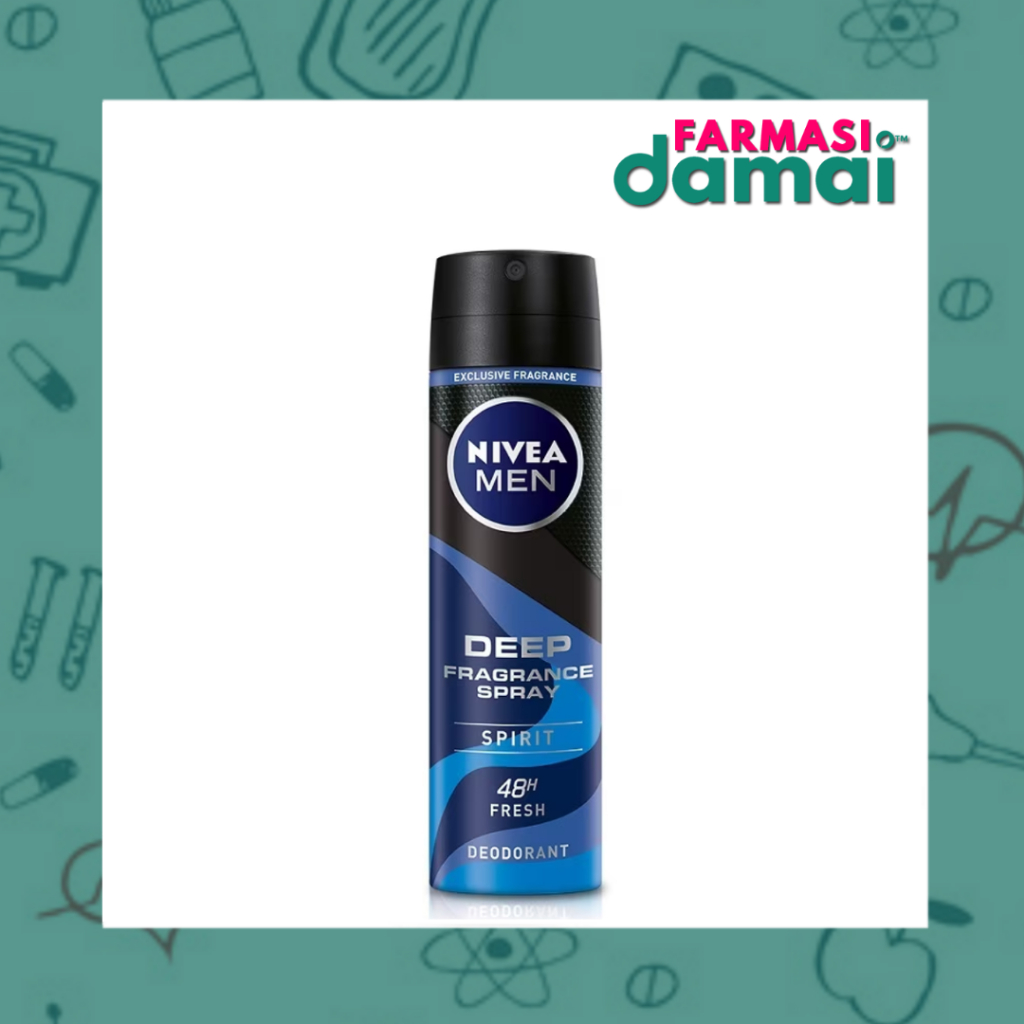 NIVEA MEN DEEP FRAGRANCE SPIRIT DEODORANT SPRAY | Shopee Malaysia