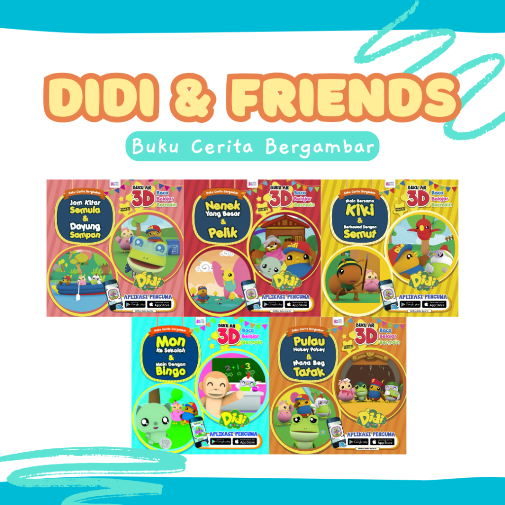 Buku Cerita Bergambar Didi & Friends | Mon Ke Sekolah | Susun ABC ...