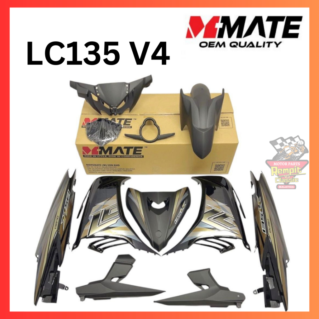 REMPIT LC135 V4 Cover Set M-mate Siap Tampal ( 2 design ) (bukan tanam) | Shopee Malaysia