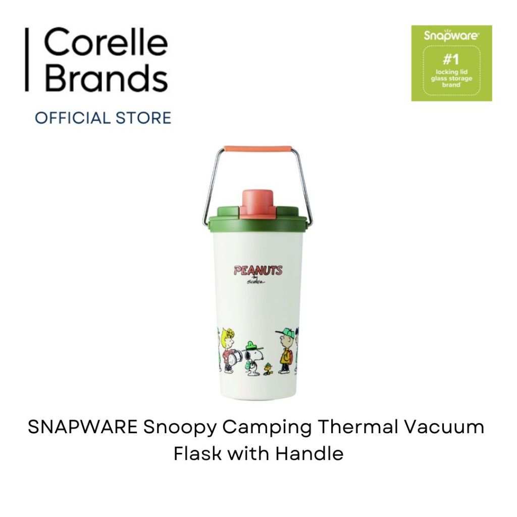 SNAPWARE Snoopy Camping Thermal Vacuum Flask with Handle | Shopee Malaysia