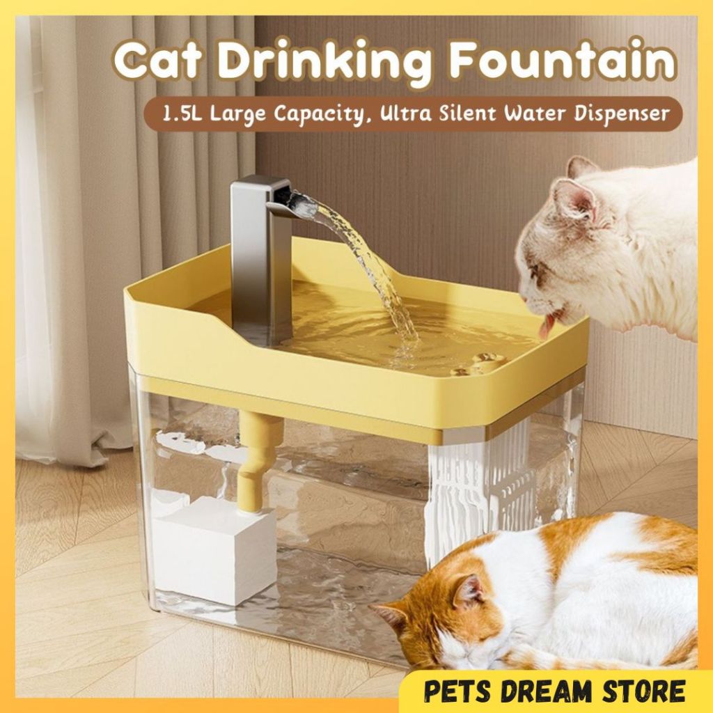 Cat Water Fountain 1.5L Pet Water Dispenser Mini water fountain Rabbit ...