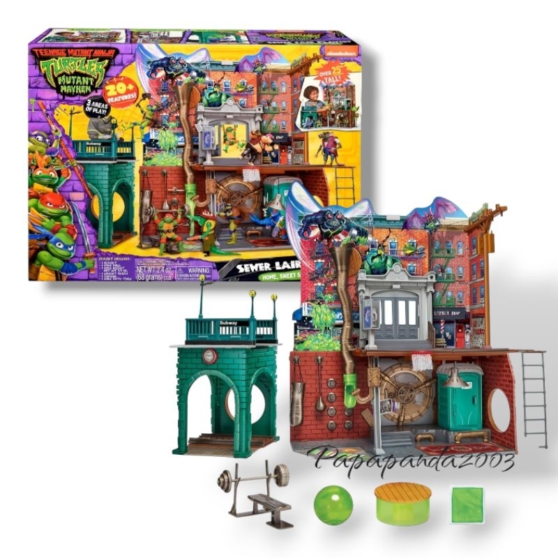 TMNT Teenage Mutant Ninja Turtles Mutant Mayhem Sewer Lair Playset by ...