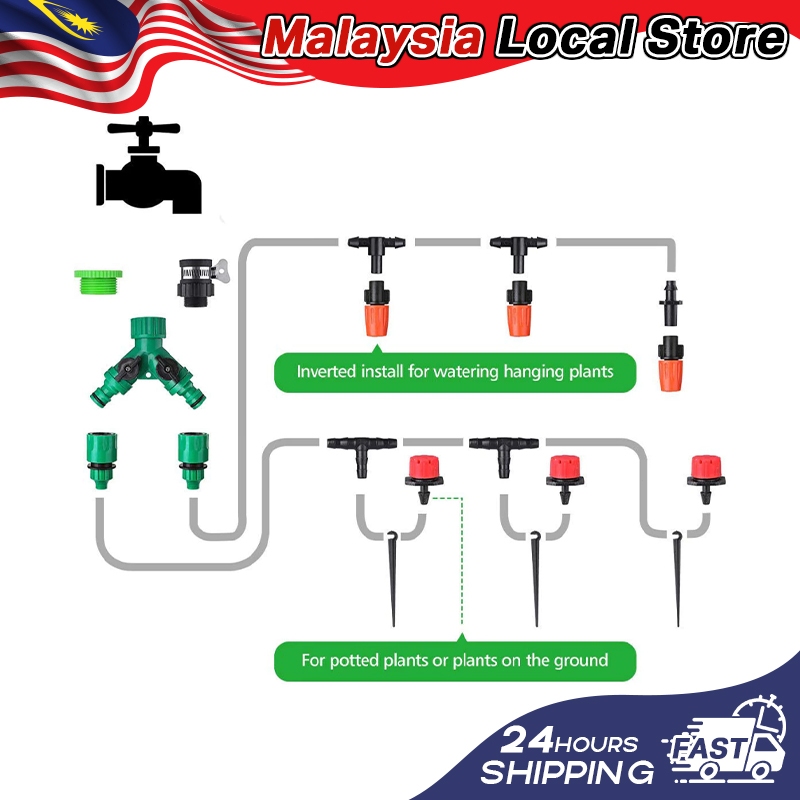 SANTINO Siram Air Drip Garden Patio Misting Micro Irrigation Water ...