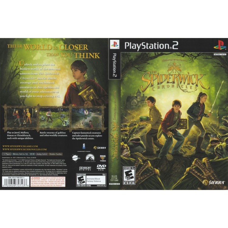 PS2 Spiderwick Chronicles, The (DVD GAME) | Shopee Malaysia