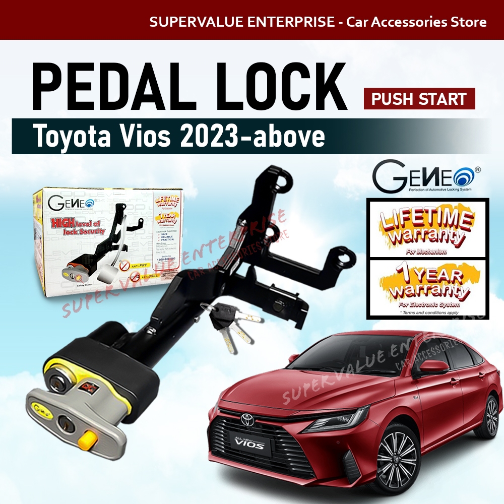 Toyota Vios 2023-Above Push Start GENEO Pedal Lock Double Lock Brake ...