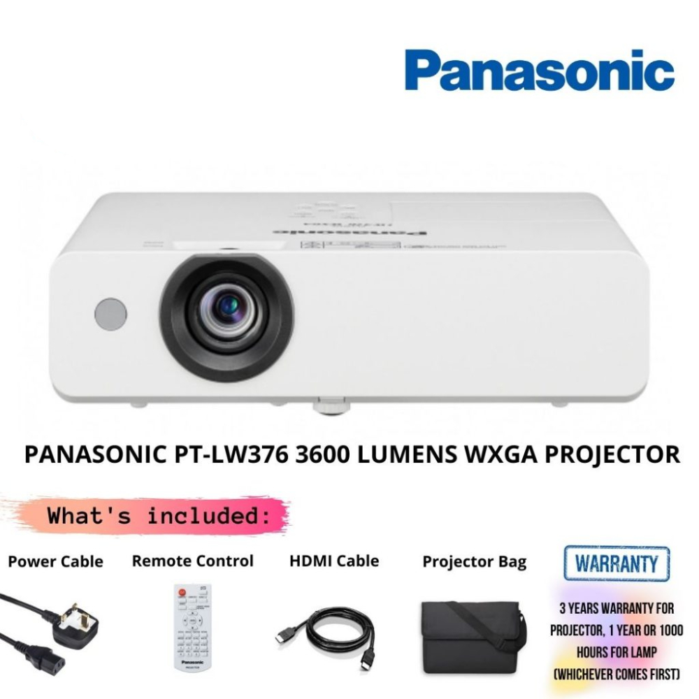PANASONIC PT-LW376 3600 LUMENS WXGA PROJECTOR | Shopee Malaysia