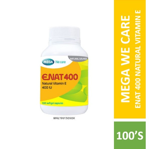 ENAT 400 NATURAL VITAMIN E 400 IU 100'S SOFTGEL CAPSULES | Shopee Malaysia