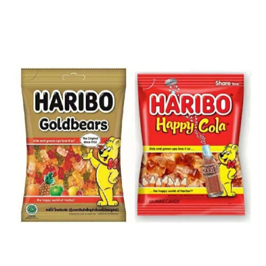 HARIBO Gummy Candy Goldbears 80g/HARIBO Happy Cola Gummi Candy 80g ...