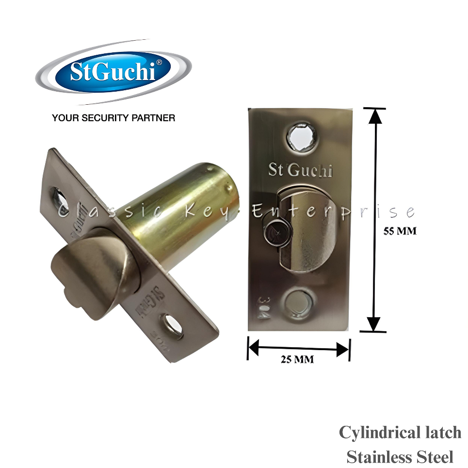St Guchi Cylindrical Spring Door Latch Model SGCL-960 (Size 60mm / 70mm ...