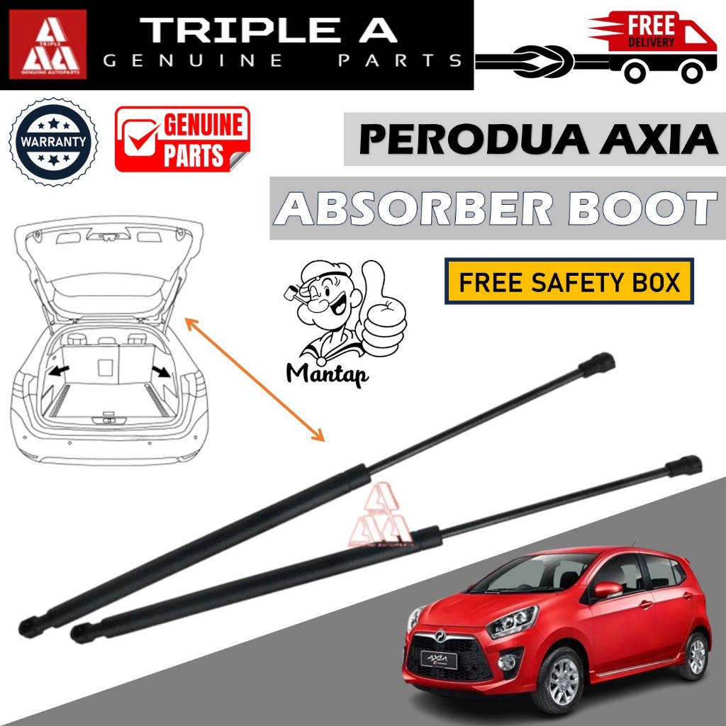 PERODUA AXIA 2014-2022 Rear Bonnet Damper Rear Boot Absorber Boot Shock ...