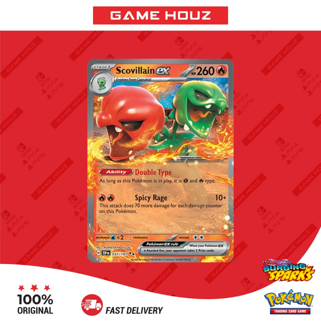 (PTCG) Scovillian ex (037/191) [SV08-Scarlet & Violet Surging Sparks] | Shopee Malaysia