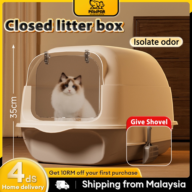 Cat litter basin For Fat Cats Large fully enclosed anti splashing and ...