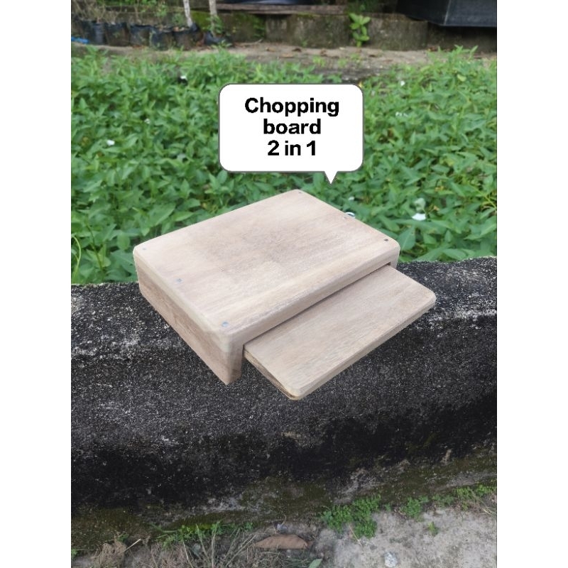 Chopping Board kayu 2 dalam 1 25cm x 20cm + 21cm x 17cm | Shopee Malaysia