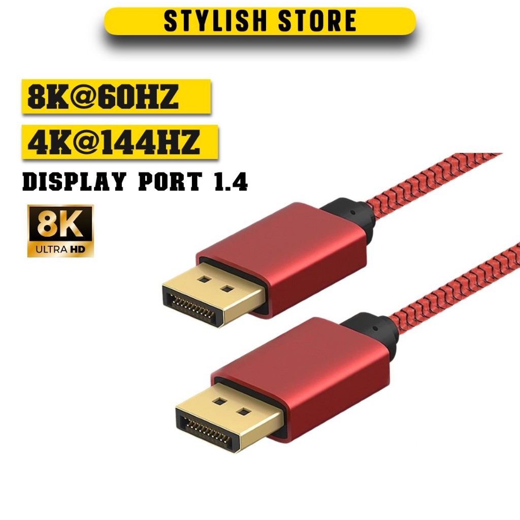 1M 2M 5 Meter 8K DP 1.4 Cable 4K 144Hz Display Port For Video Gaming ...