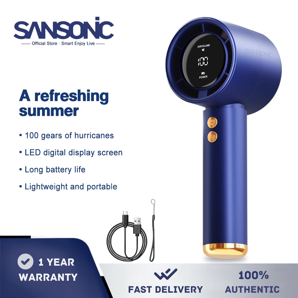 SANSONIC Mini High Speed Fan Speed Adjustment Maximum Wind Speed 9m/s ...