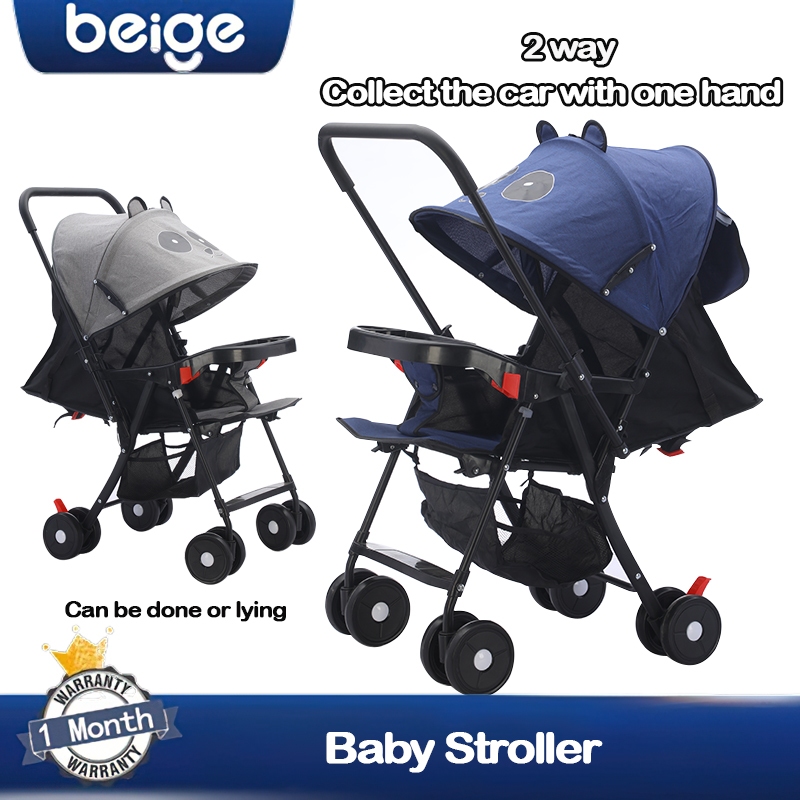 Beige Stroller Cabin Magic New Born Foldable Stroller Baby Travel 2 Way ...