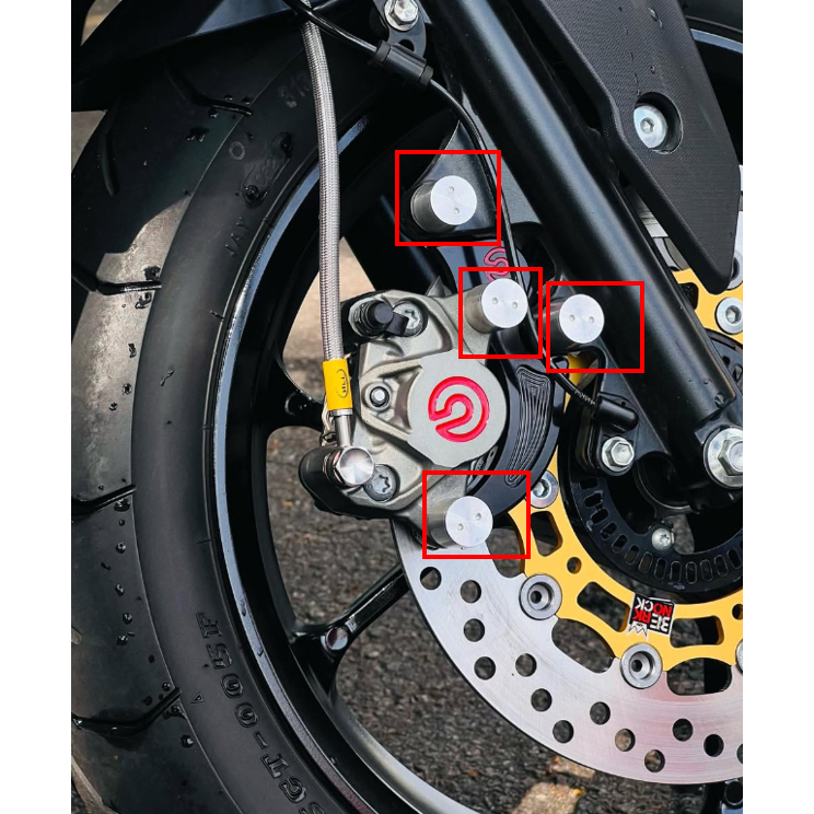 Universal Motor Absorber/Caliper Special Screw Lock Nut Cap Front ...